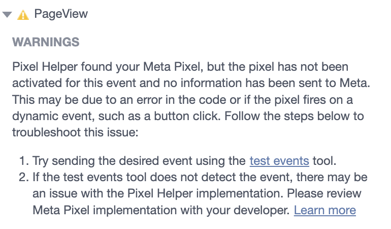 Meta Pixel Error – Brizy Help Center