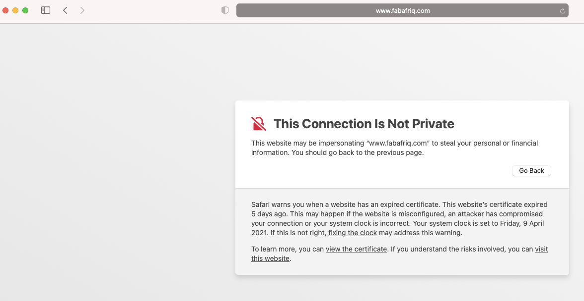 SSL Certificate Expired. – Brizy Help Center